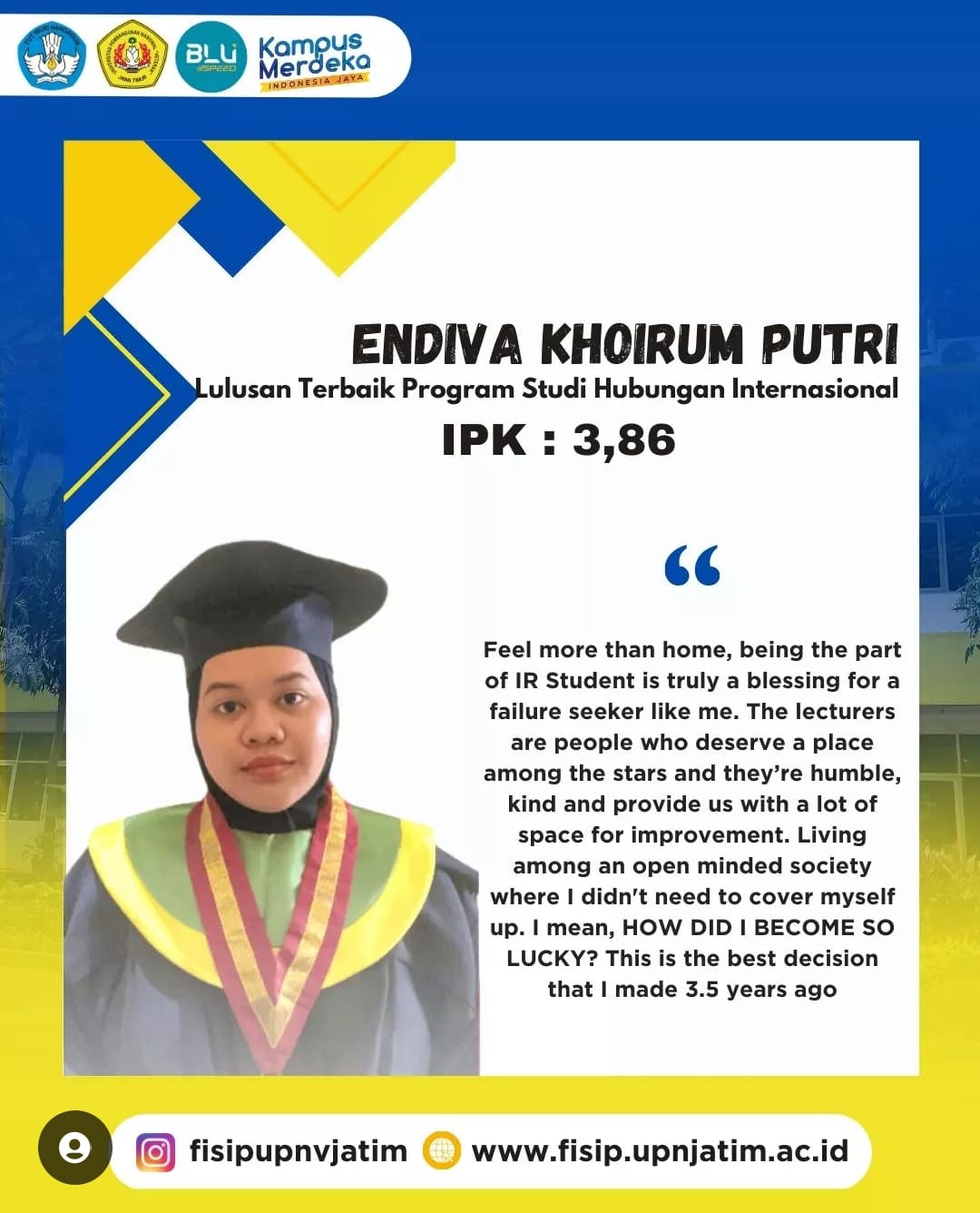 LULUSAN TERBAIK FISIP UPN VETERAN JAWA TIMUR – Fakultas Ilmu Sosial ...