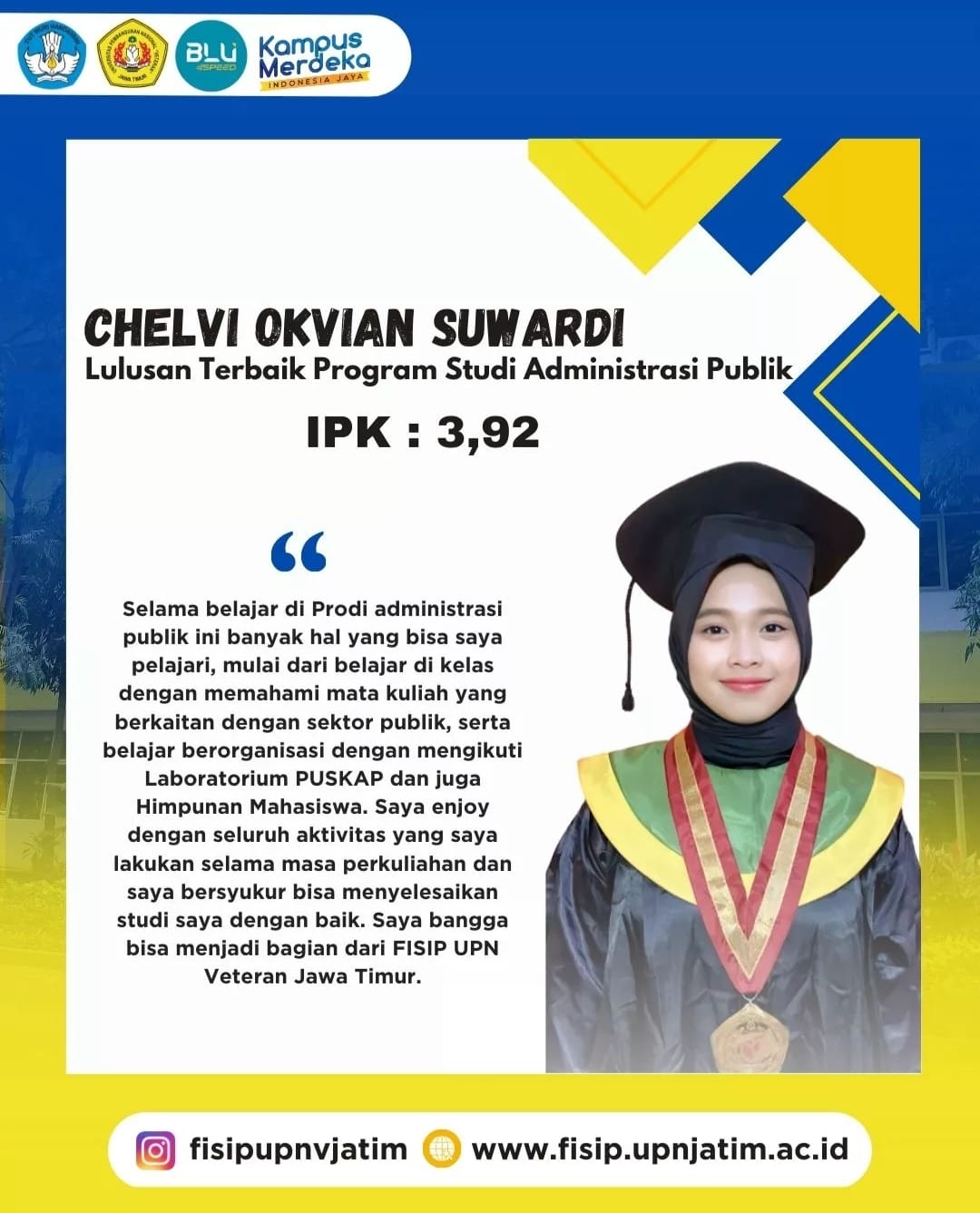 LULUSAN TERBAIK FISIP UPN VETERAN JAWA TIMUR – Fakultas Ilmu Sosial ...